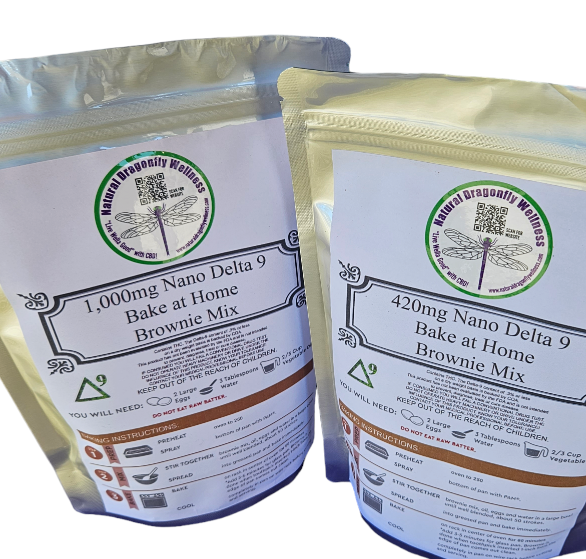Pot Brownie Mix | Delta-9 (1 batch) (water soluble) - Natural Dragonfly ...
